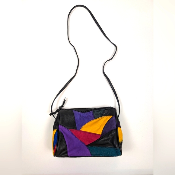 Vintage | Bags | Vintage Color Block 8s 90s Crossbody Bag Purse Womens ...